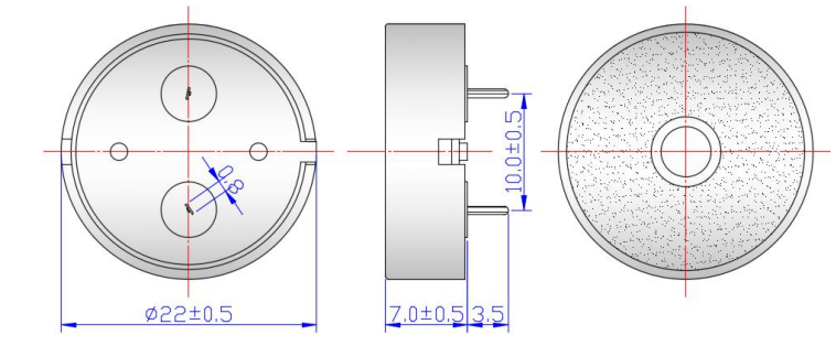3V 10V 85dB PBT passive piezo buzzer